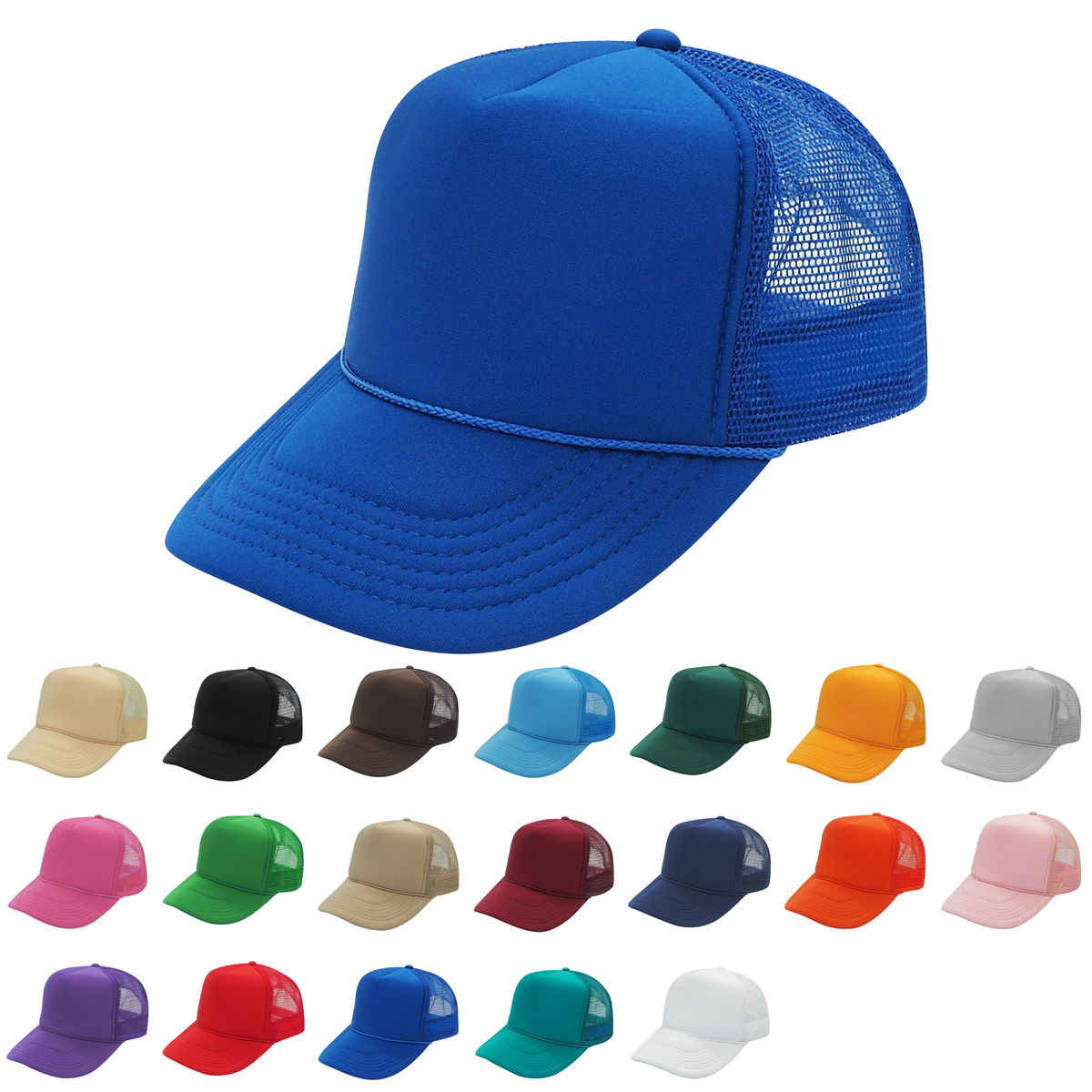 Nissun Foam Trucker Hat, 5 Panel Mesh Cap, Solid Colors - SSC – The Park Wholesale