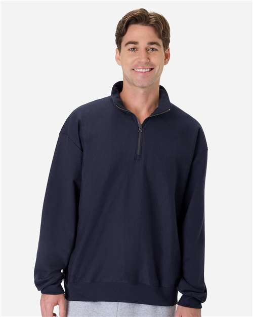 Hanes OG900 Men's Beefy® Sweats Premium Heavyweight Quarter-Zip Sweats ...