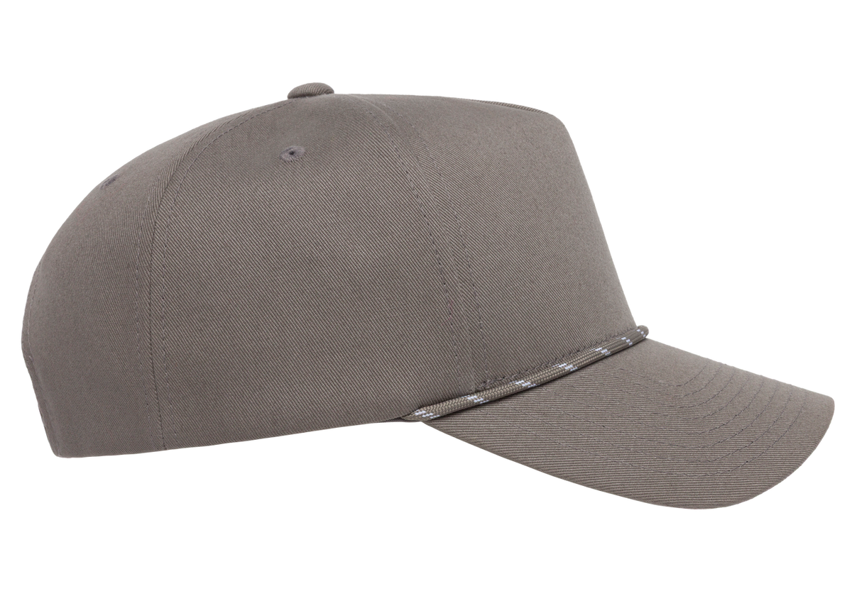 YP Classics 5079BD Retro Cotton Blend 5-Panel Snapback Cap with Braide ...