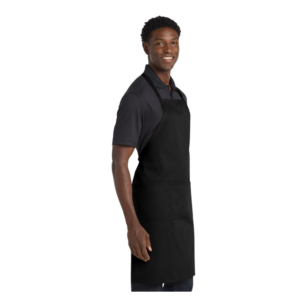 Port Authority A700 Easy Care Extra Long Bib Apron with Stain Release ...