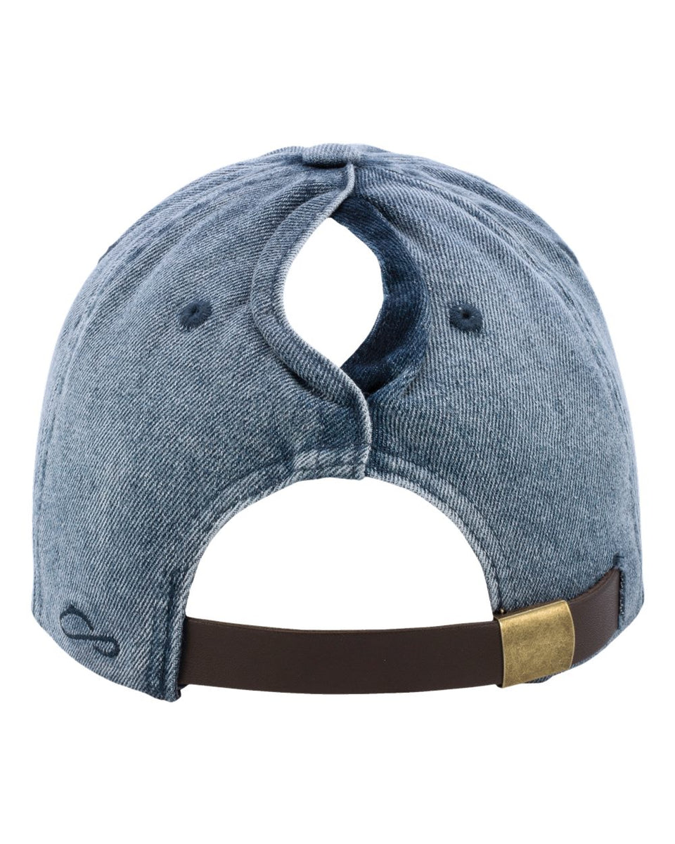Infinity Her JOSIE - Women's Denim Cap, Ponytail Hat – The Park Wholesale