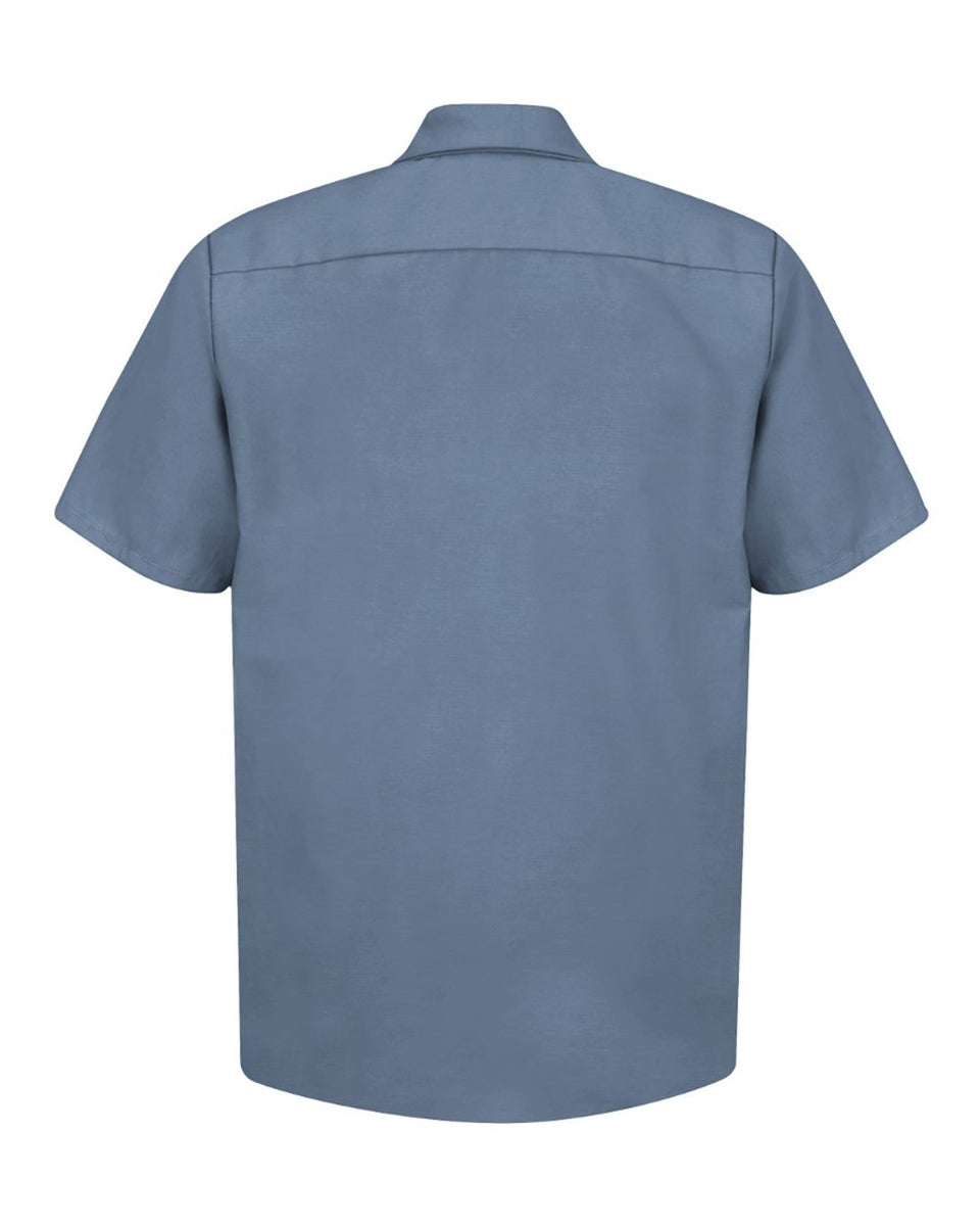 Red Kap SP24 Industrial Short Sleeve Work Shirt - Postman Blue – The ...