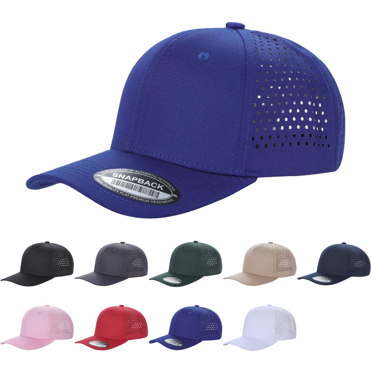 Unbranded 6 Panel Perforated Hat Laser Vented Cap – The Park Wholesale