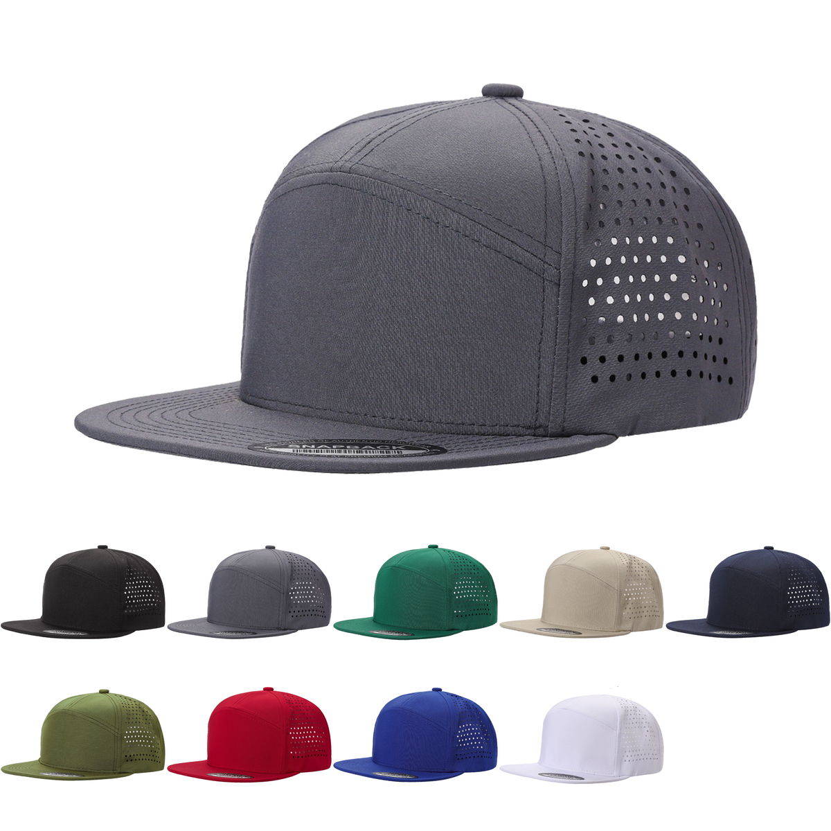 Unbranded 7 Panel Perforated Hat Laser Vented Cap – The Park Wholesale