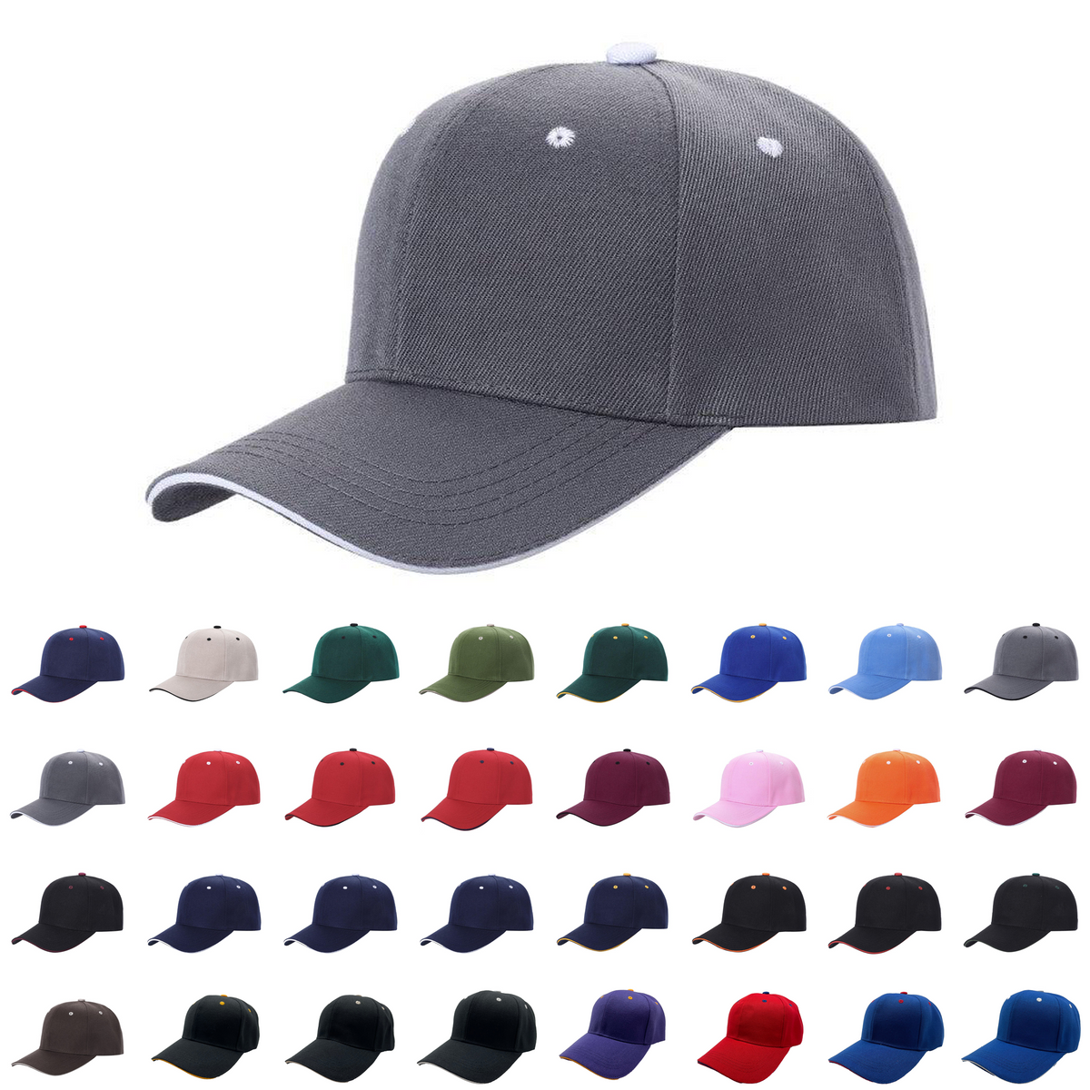 Unbranded Sandwich Bill Cap, Blank Baseball Hat – The Park Wholesale