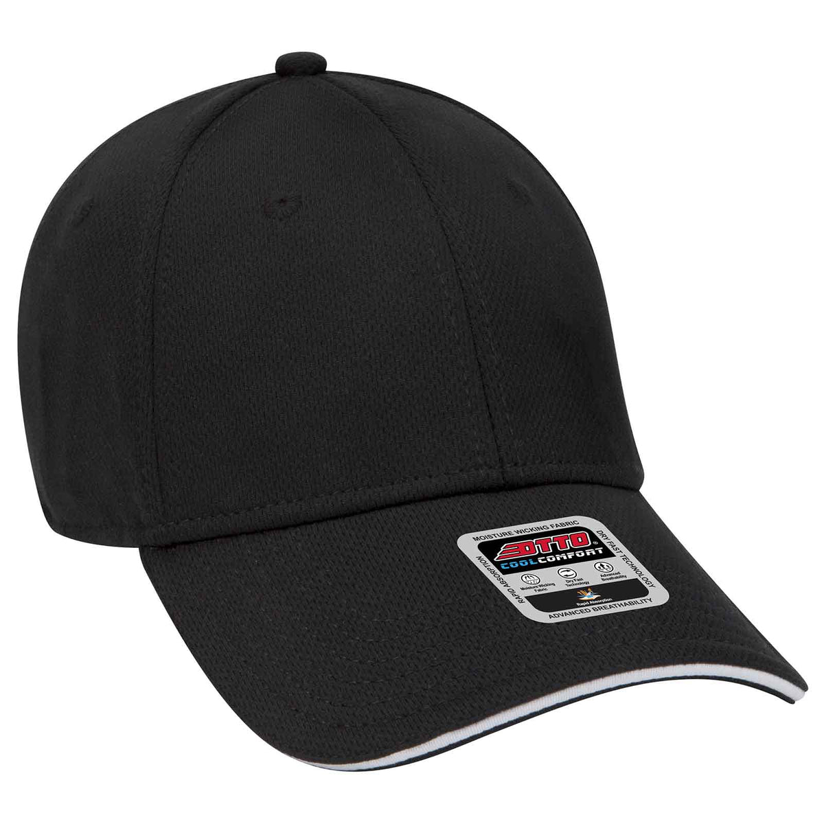 Otto 6 Panel Low Pro Baseball Cap, Cool Performance Mesh Sandwich Viso ...
