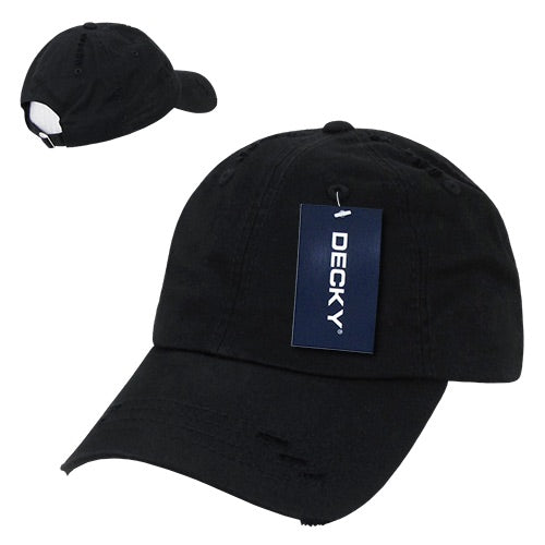 Lot of 12 Decky Distressed Dad Hats Vintage Ripped Baseball Caps Torn ...