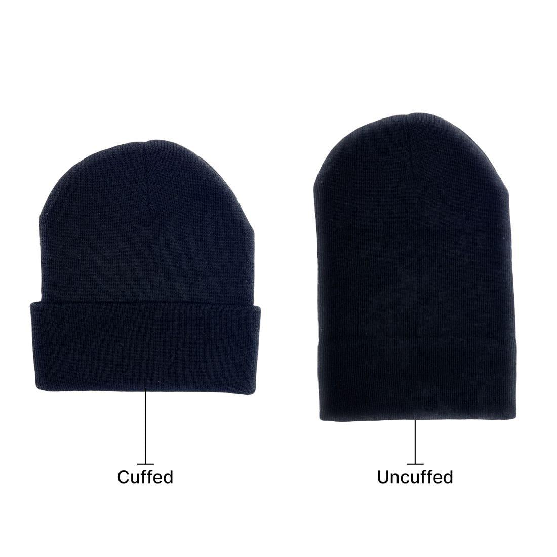 Beanies Caps Toboggan Cuffed Soft Knit in Bulk Multi-Color Plain Blank ...