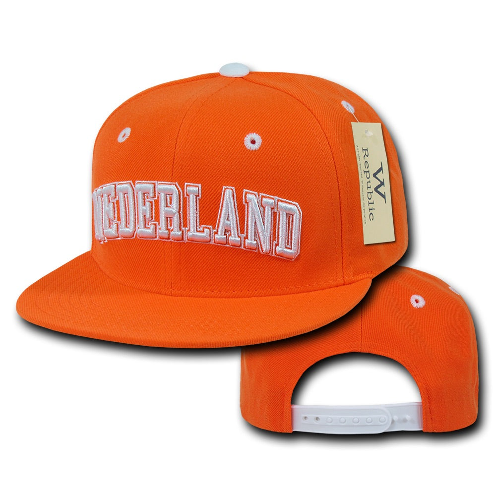 Nederland Netherlands Hat Snapback Flat Bill Country Cap - WR101 – The ...